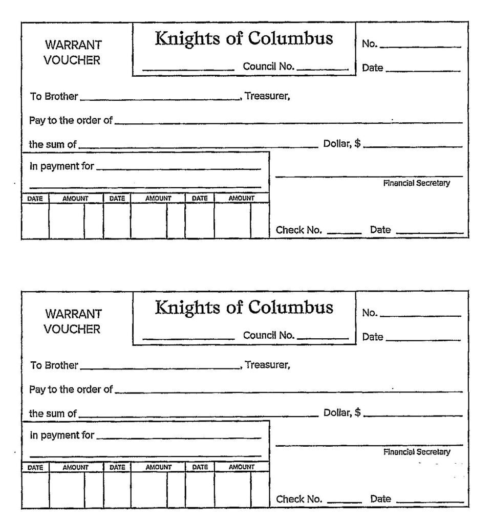 K of C Voucher Program - Knights Of Columbus 8509